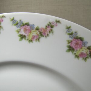 Vintage R. C. Empire Dinner Plate - Pink Rose Garlands - Rose Bouquet ...
