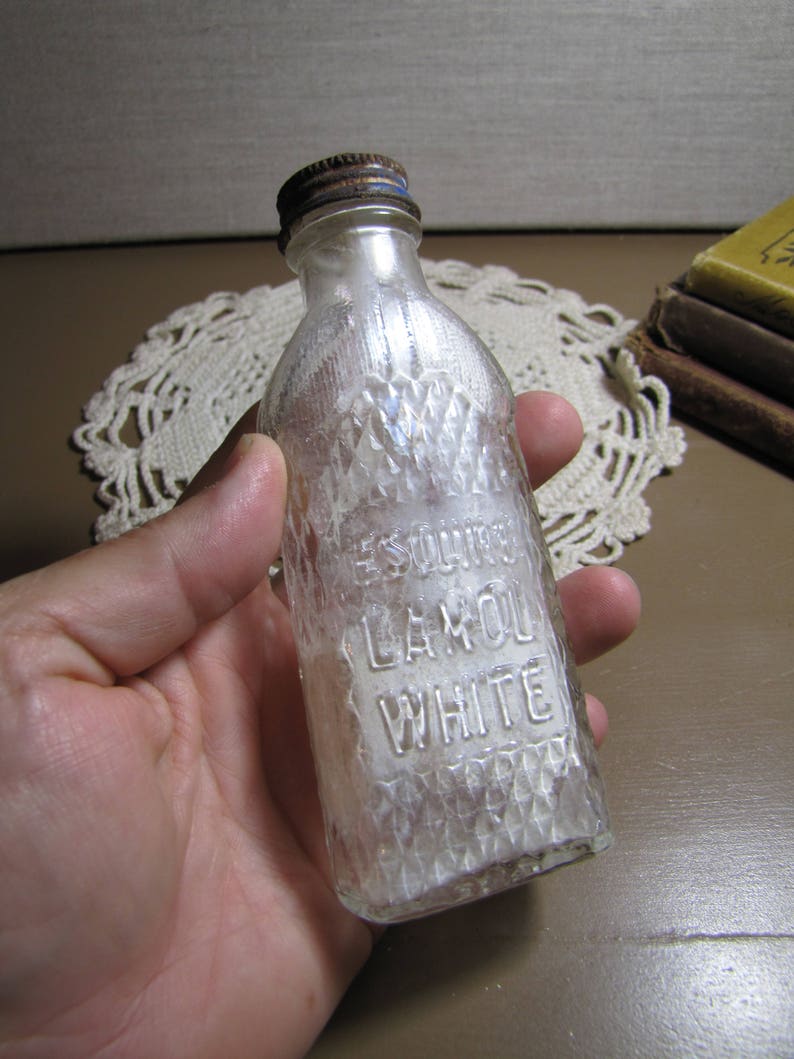 Vintage Shoe Polish Bottle Esquire Lanol White - Etsy