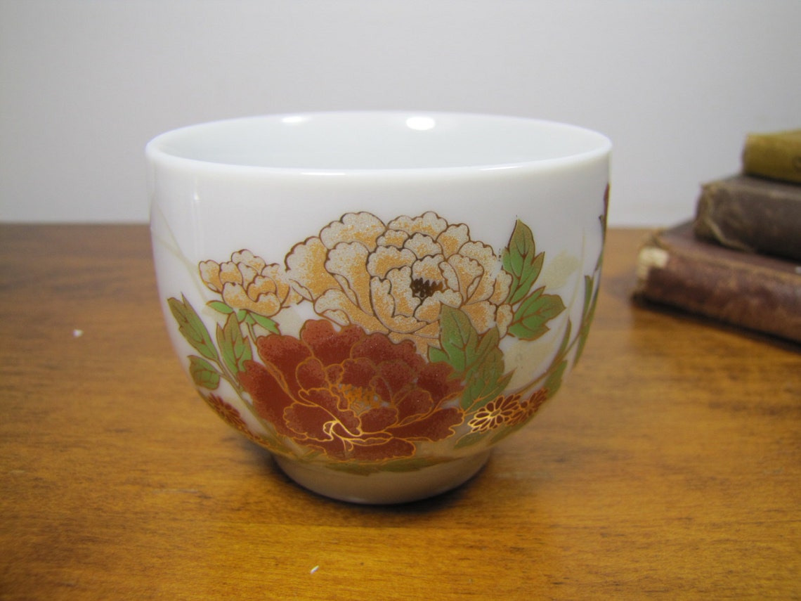 Vintage Oriental Design Handless Cup | Etsy