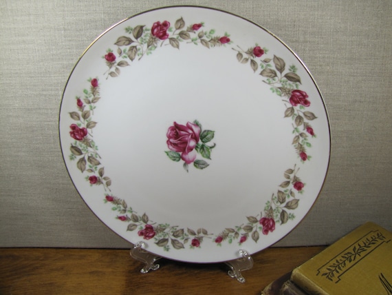 Diamond China Moss Rose Pattern Dinner Plate Gold Accent - Etsy