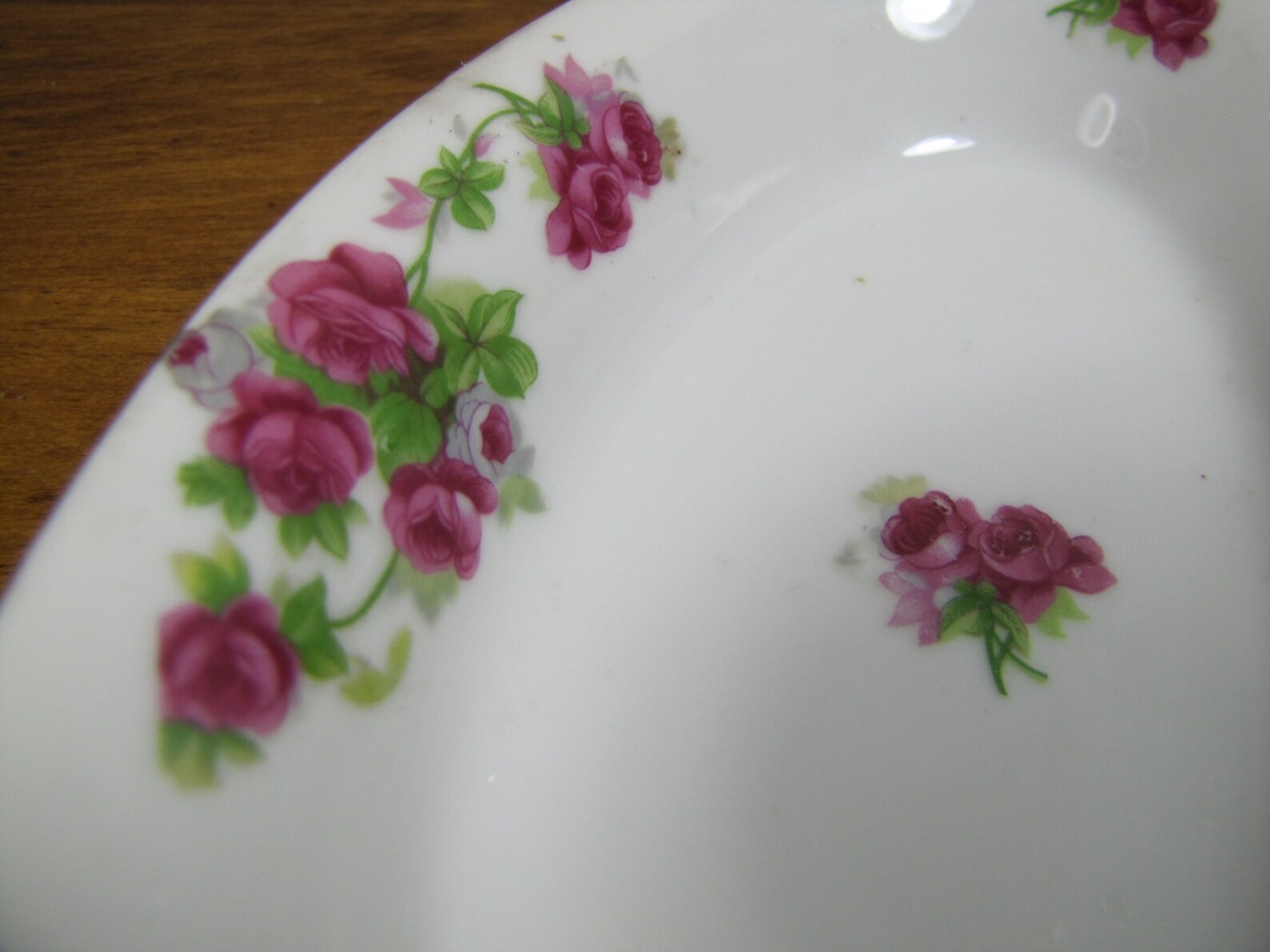 Vintage Porcelain Pink Rose Relish Dish - Etsy