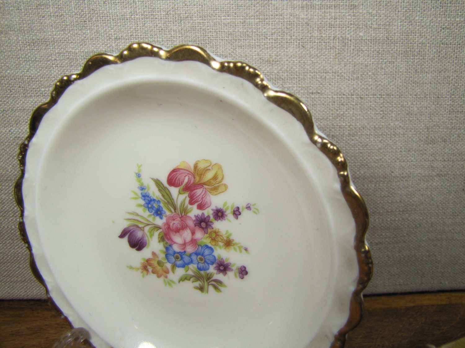 Small Vintage Decorative Plate Floral Pattern Winterling - Etsy