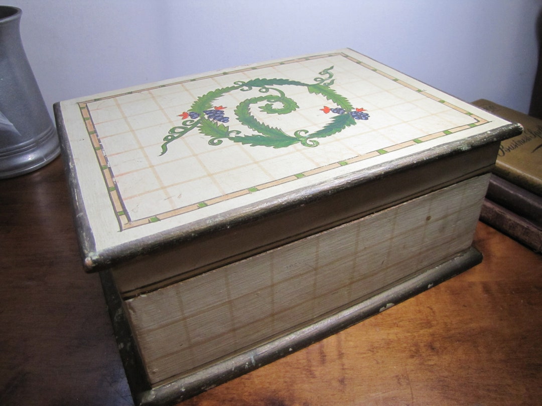Painted Wooden Box - Hinged Lid - Project Box - Etsy