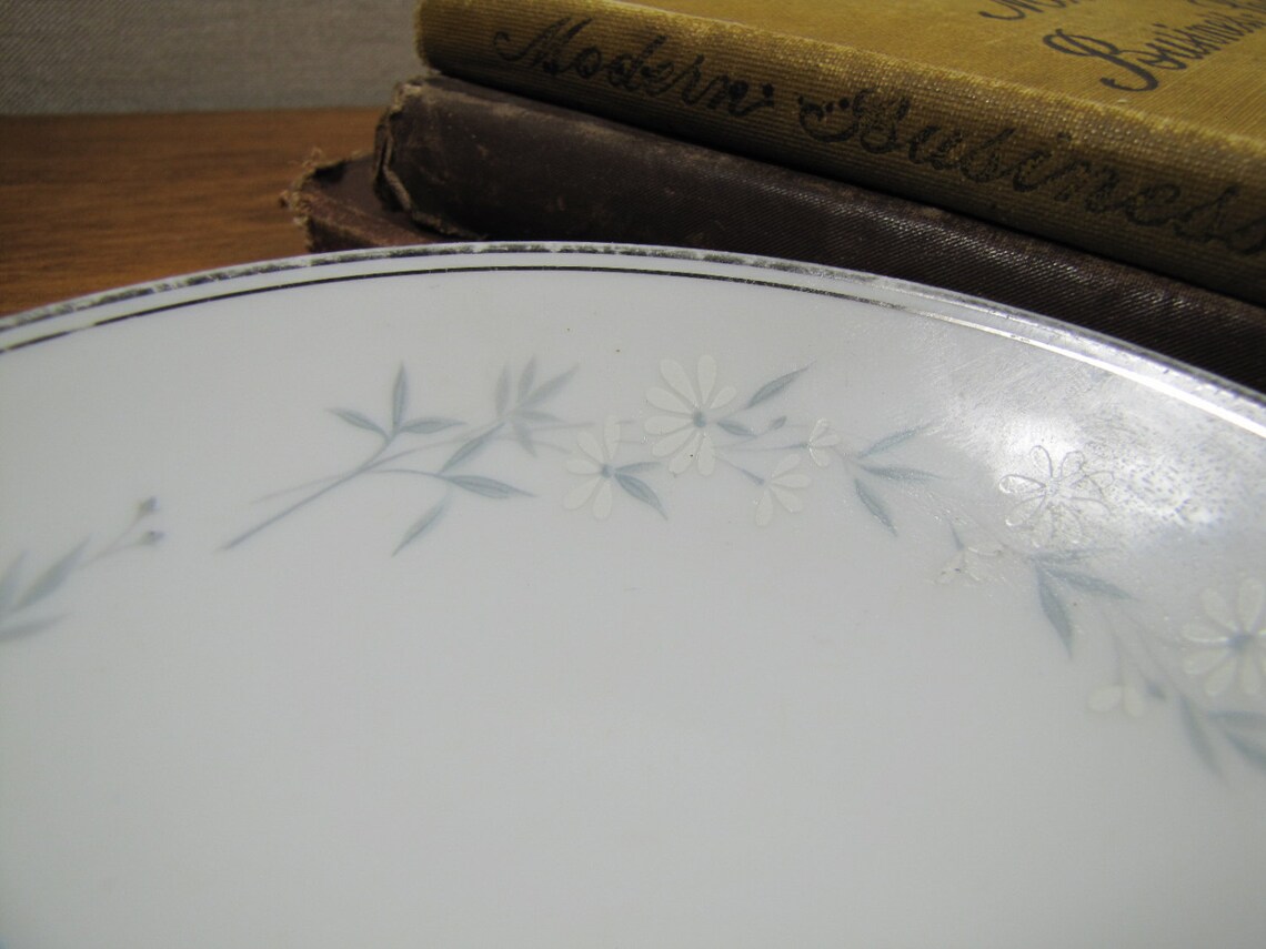 Sango China - Bettina Pattern - Dessert Bowl - White Flowers and Gray ...