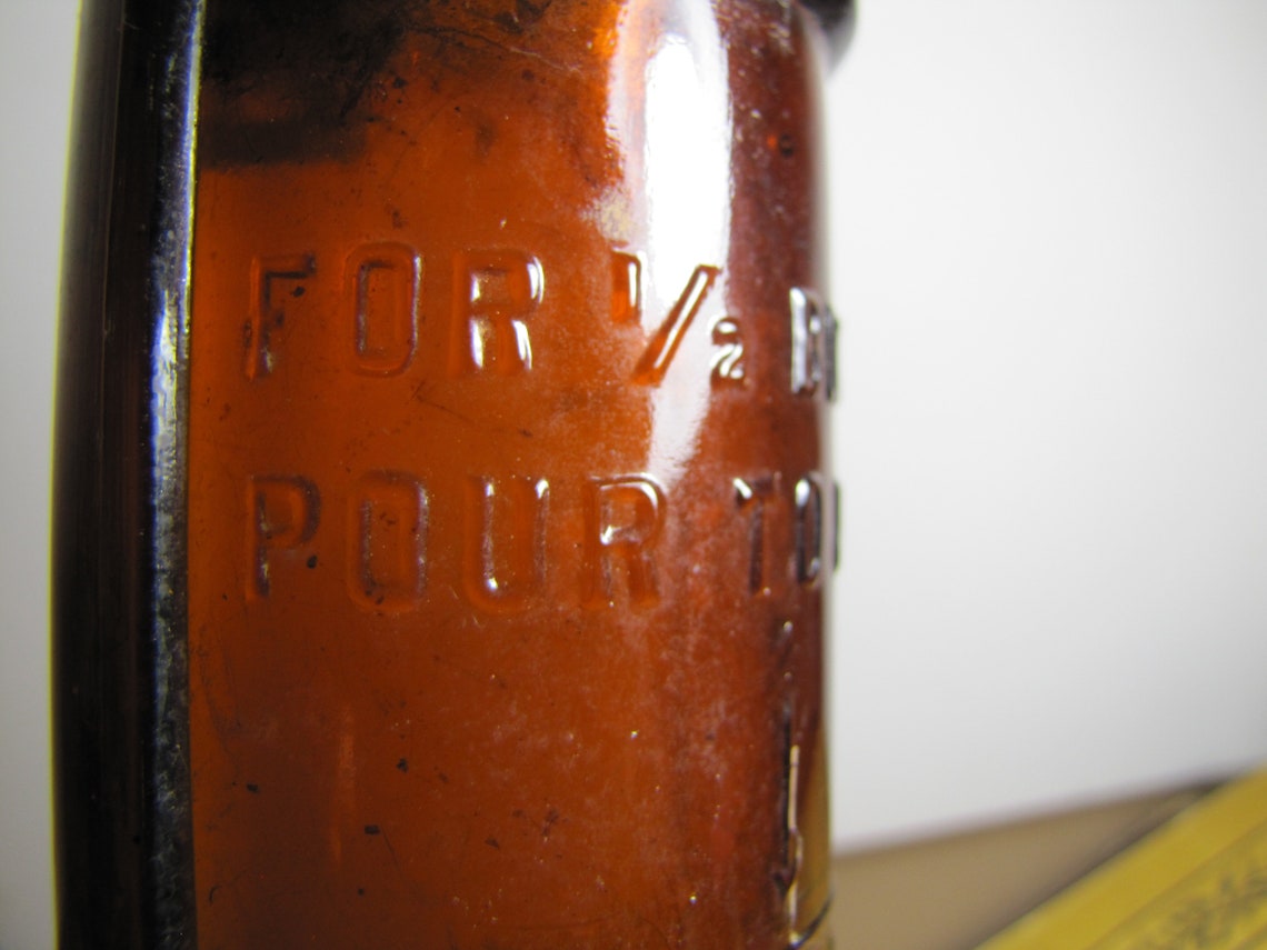 Vintage Amber Certo Bottle - Etsy