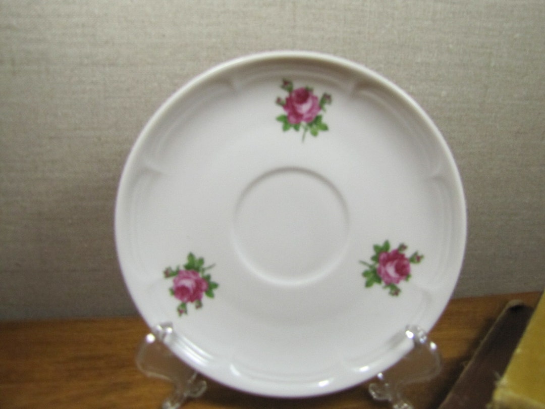 Kahla - Saucer - Pink Roses - Made in GDR (german Democratic Republic ...