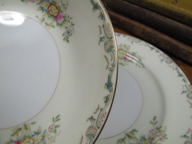 Vintage Grace China - Berry Bowl and Bread and Butter Plate - Pale ...