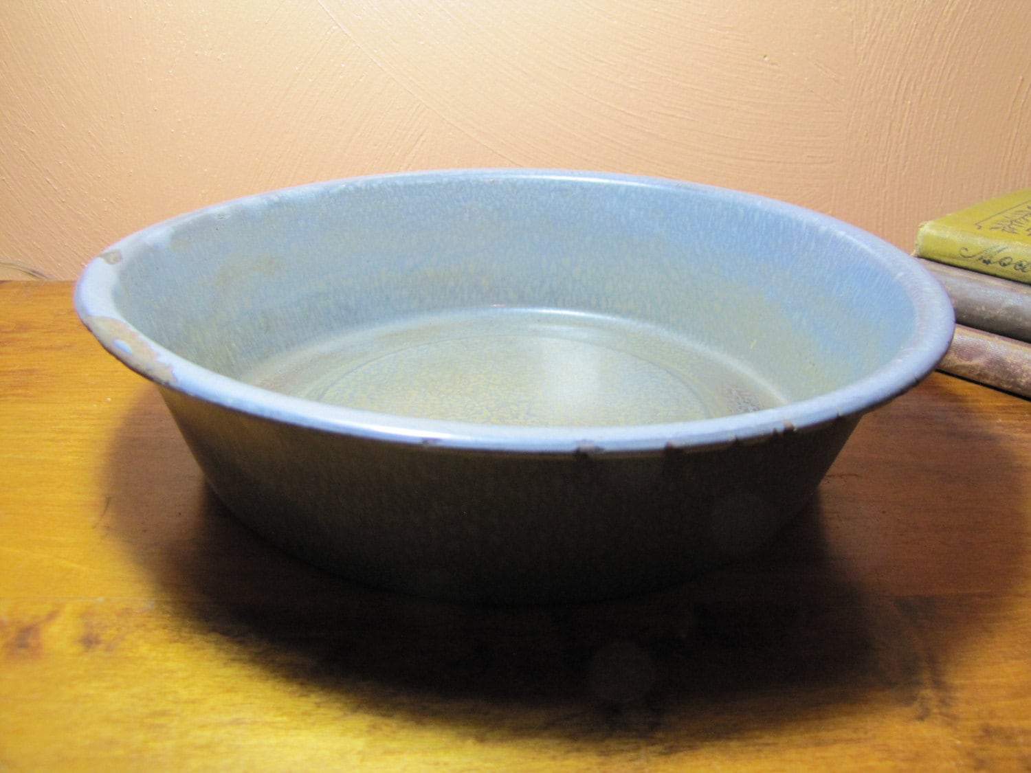 Vintage Gray Graniteware Pan | Etsy