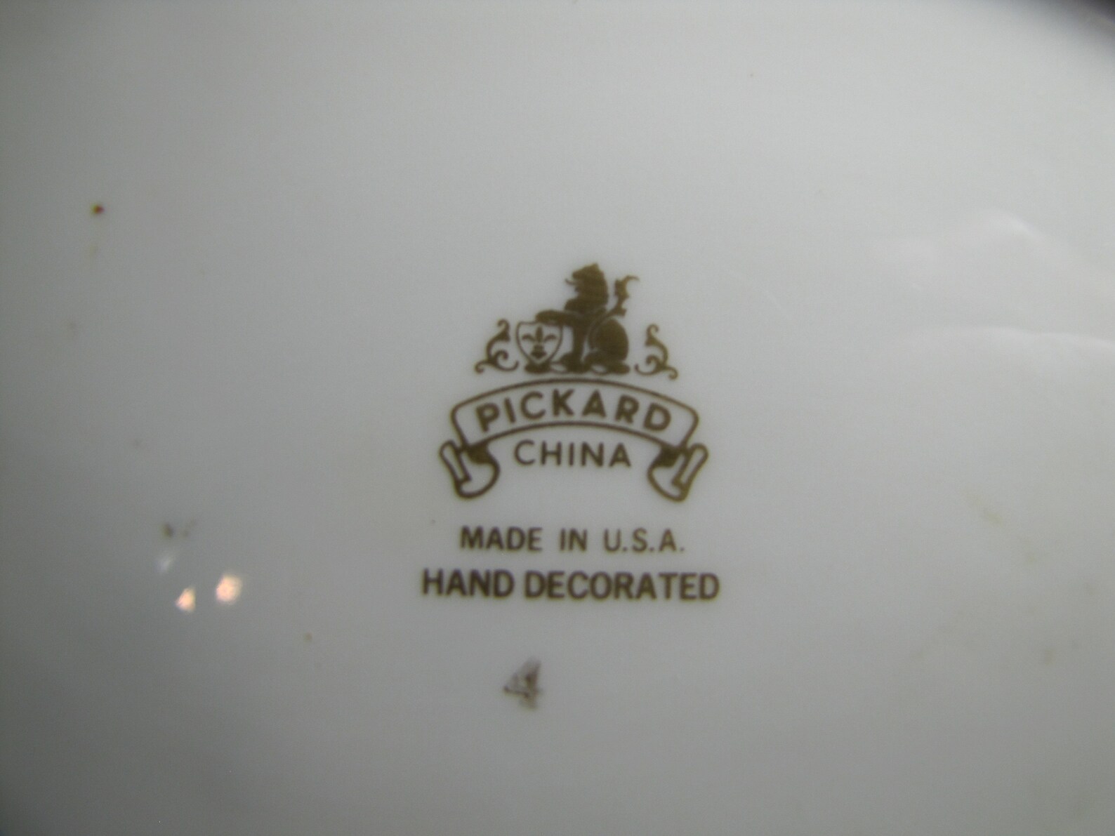 Two (2) Vintage Pickard China Oval Porcelain Dishes - White Lilies ...