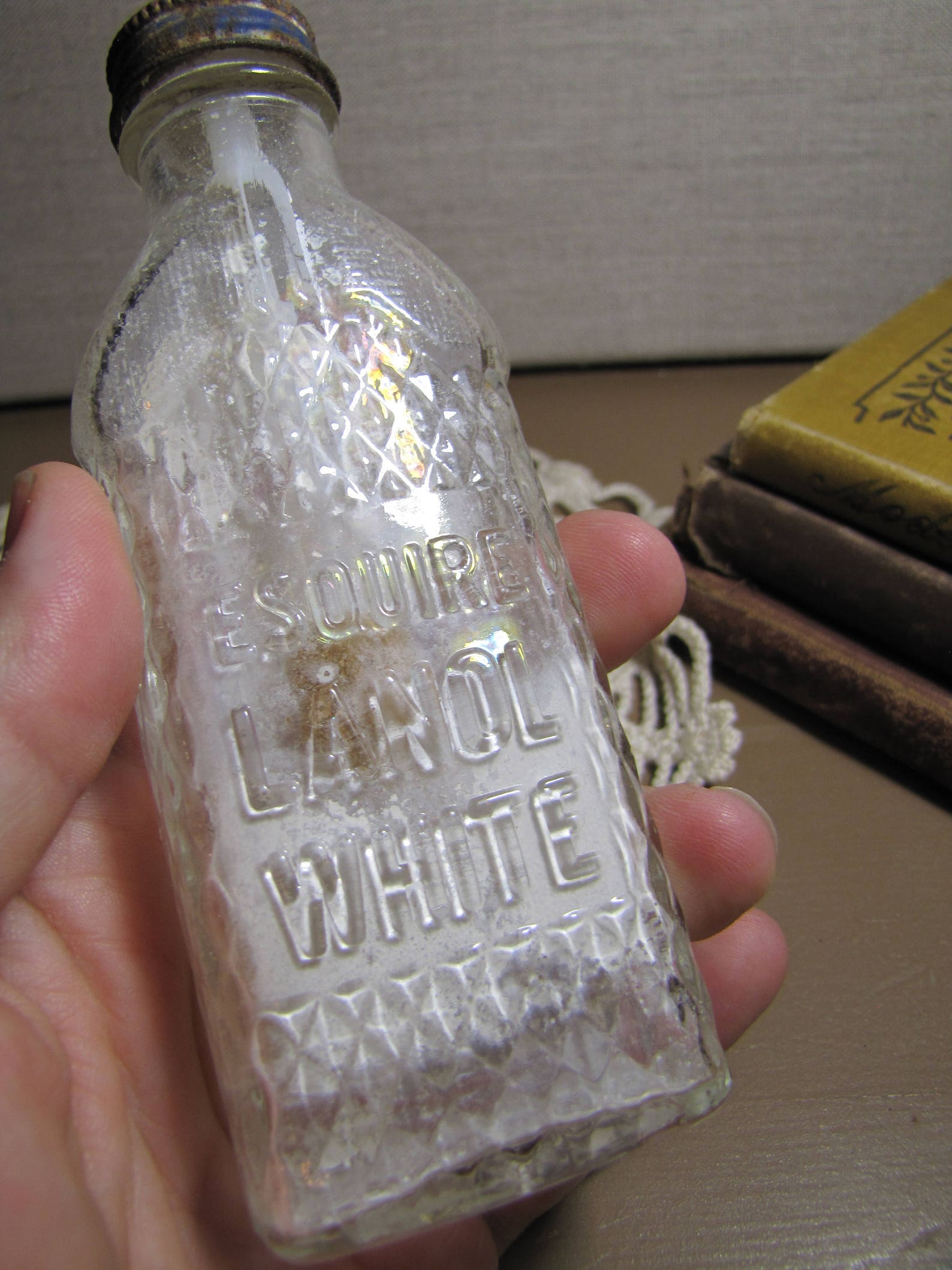 Vintage Shoe Polish Bottle Esquire Lanol White | Etsy