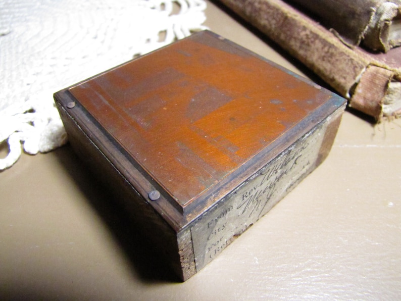 Wooden Printer's Block Copper Plate Negative | Etsy