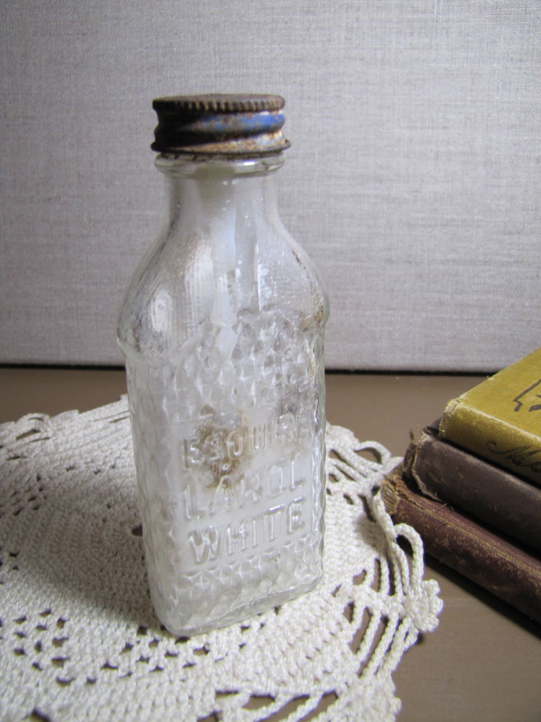 Vintage Shoe Polish Bottle - Esquire Lanol White - Etsy