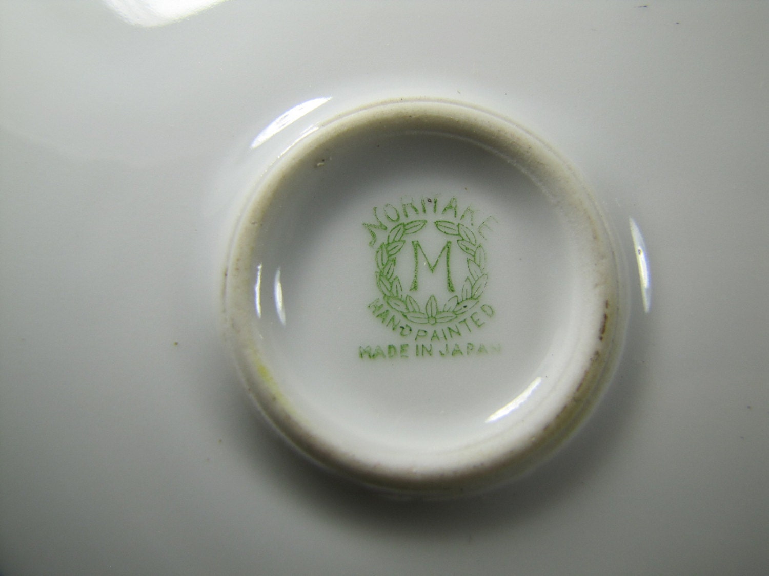 Vintage Noritake M Hand Painted Shallow Bowl Blue Rim | Etsy