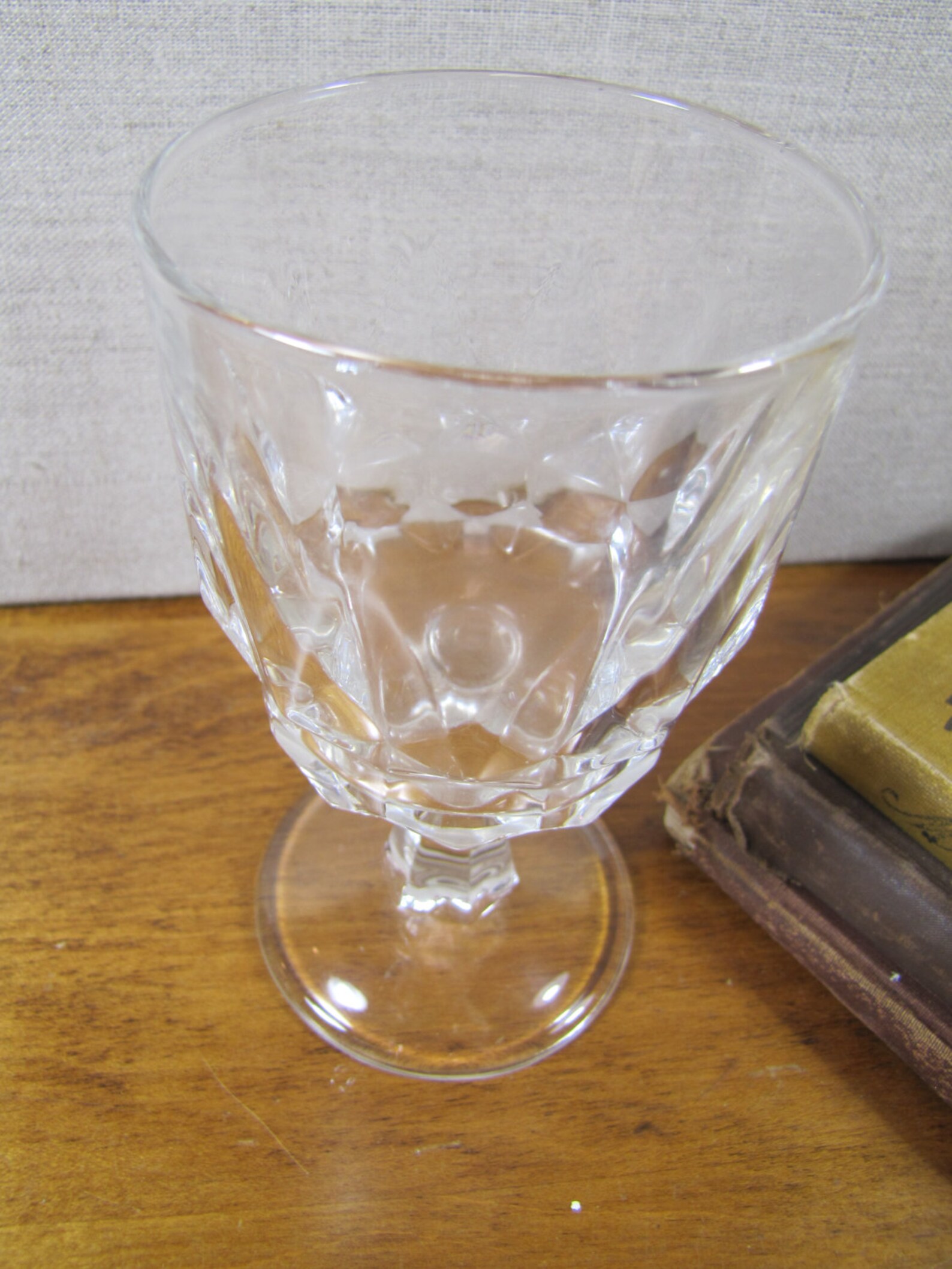 ARC Glass Goblet - Pedestal Base - Made in France - Etsy