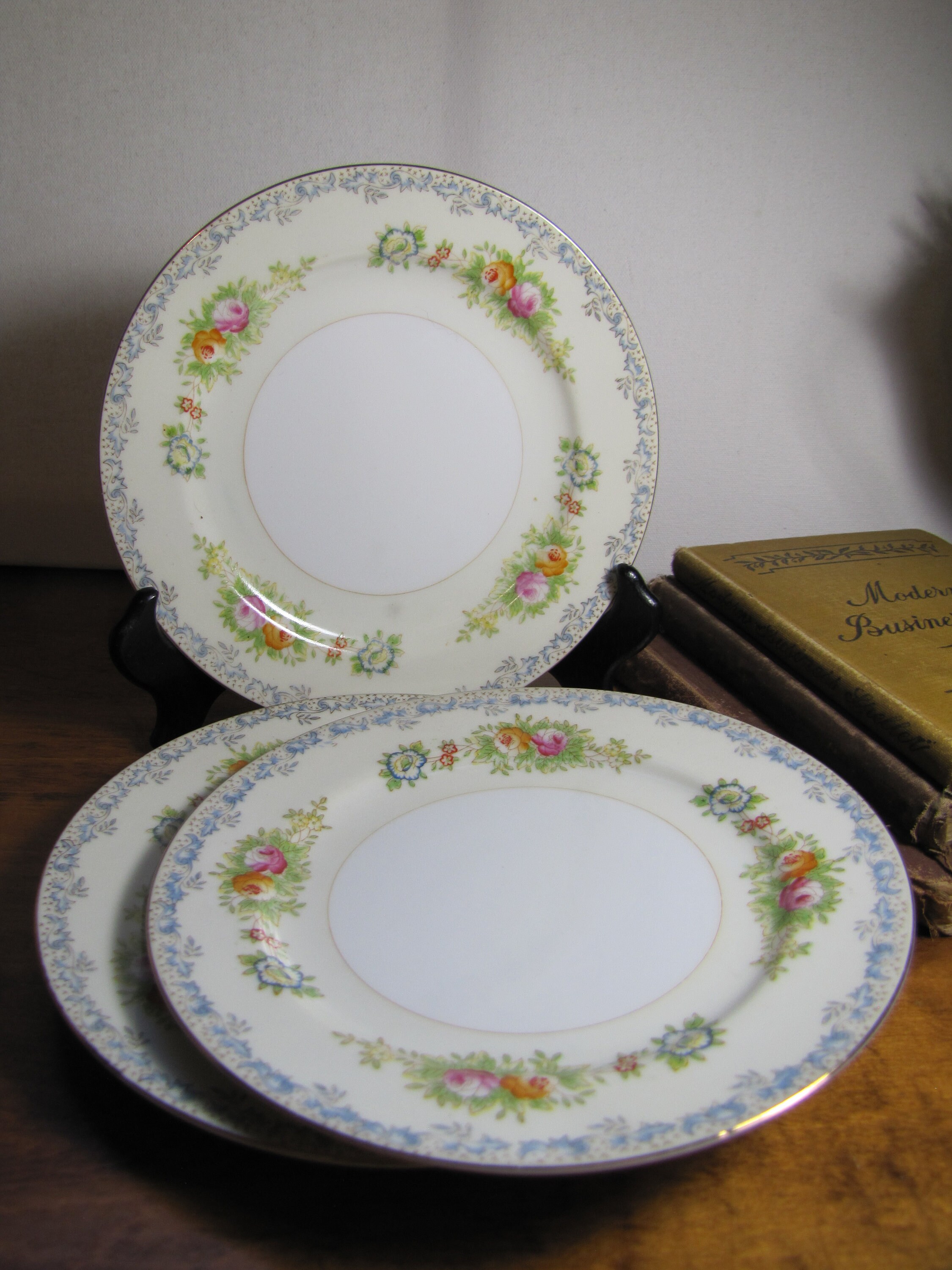 Three 3 Vintage Imperial China Salad Plates IMP36 Pattern | Etsy