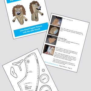 Lion Puppet Sewing Pattern - Etsy