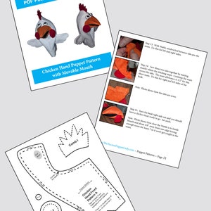 Chicken Puppet Sewing Pattern - Etsy