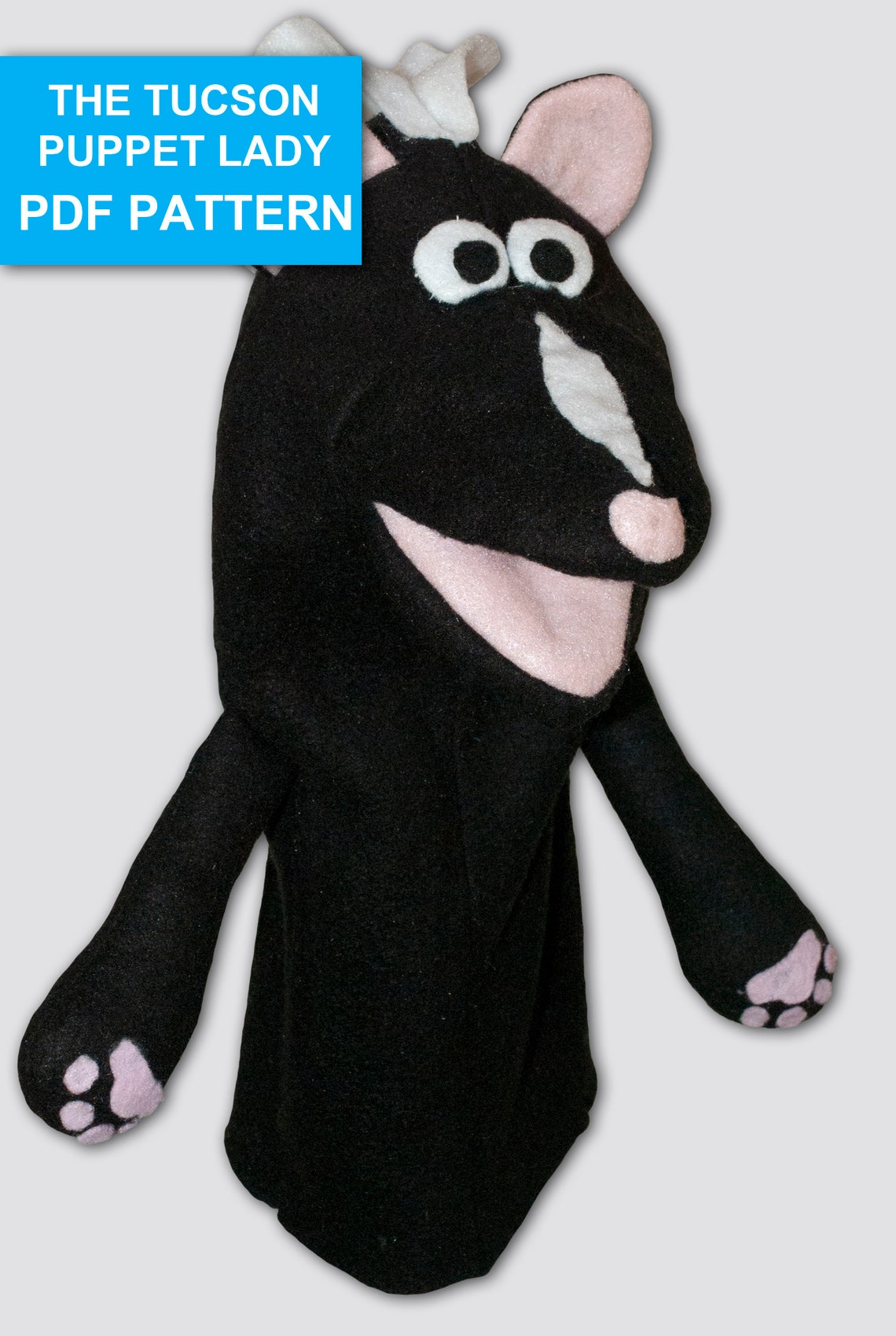 Skunk Puppet Sewing Pattern - Etsy
