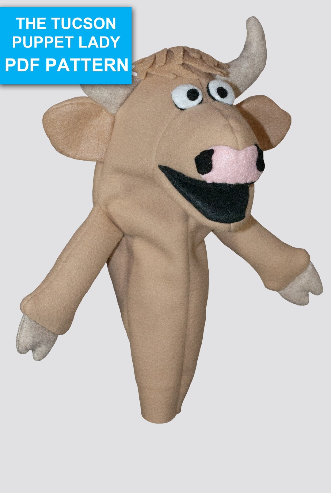 Baby Cow Puppet Sewing Pattern - Etsy