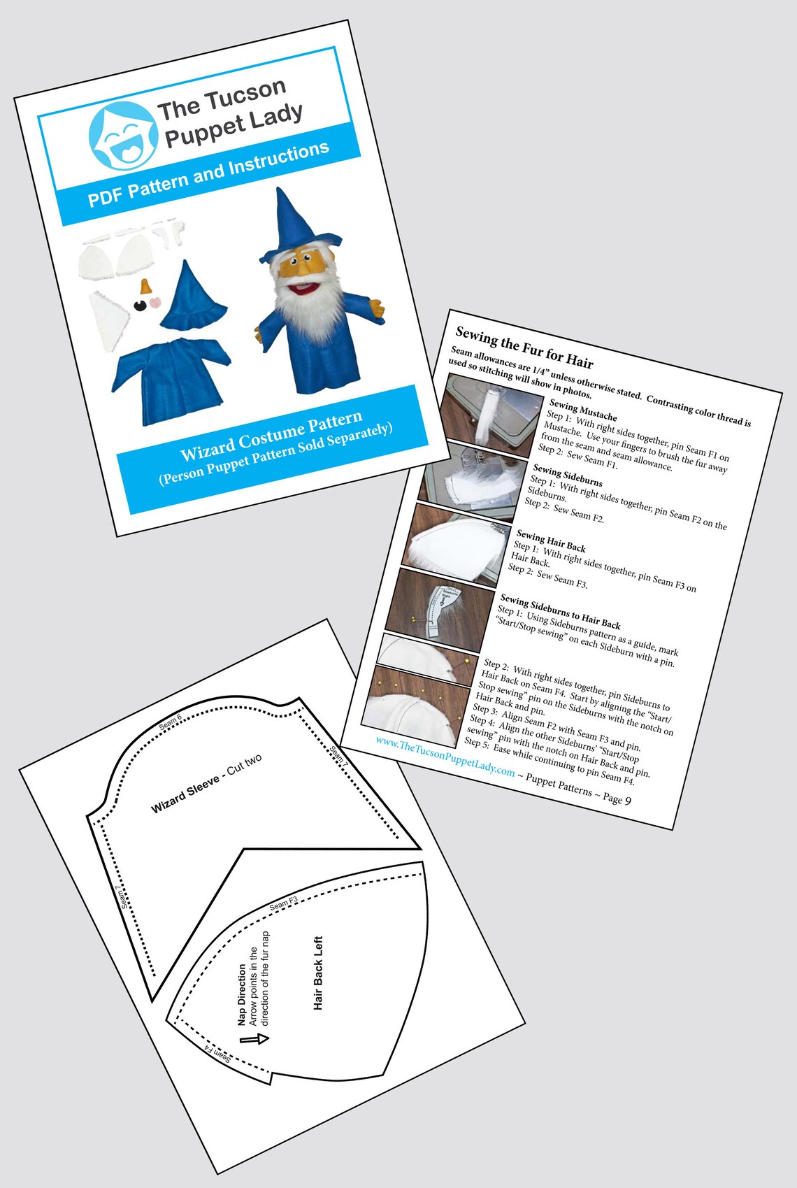 Wizard Costume Pattern for Person Puppet - Etsy