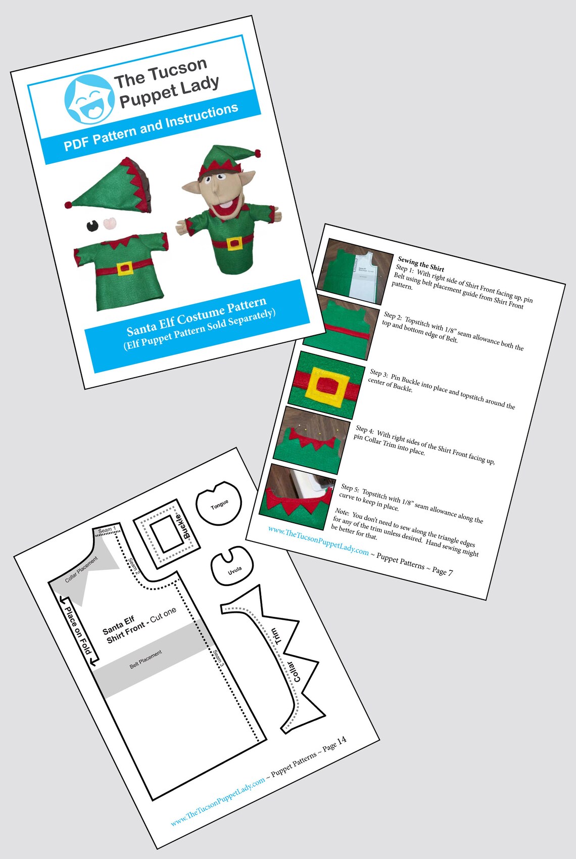 Santa Elf Costume Pattern for Elf Puppet | Etsy