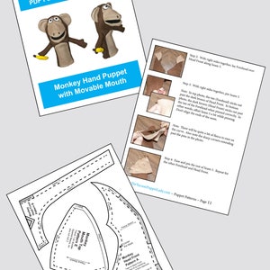 Monkey Puppet Sewing Pattern - Etsy