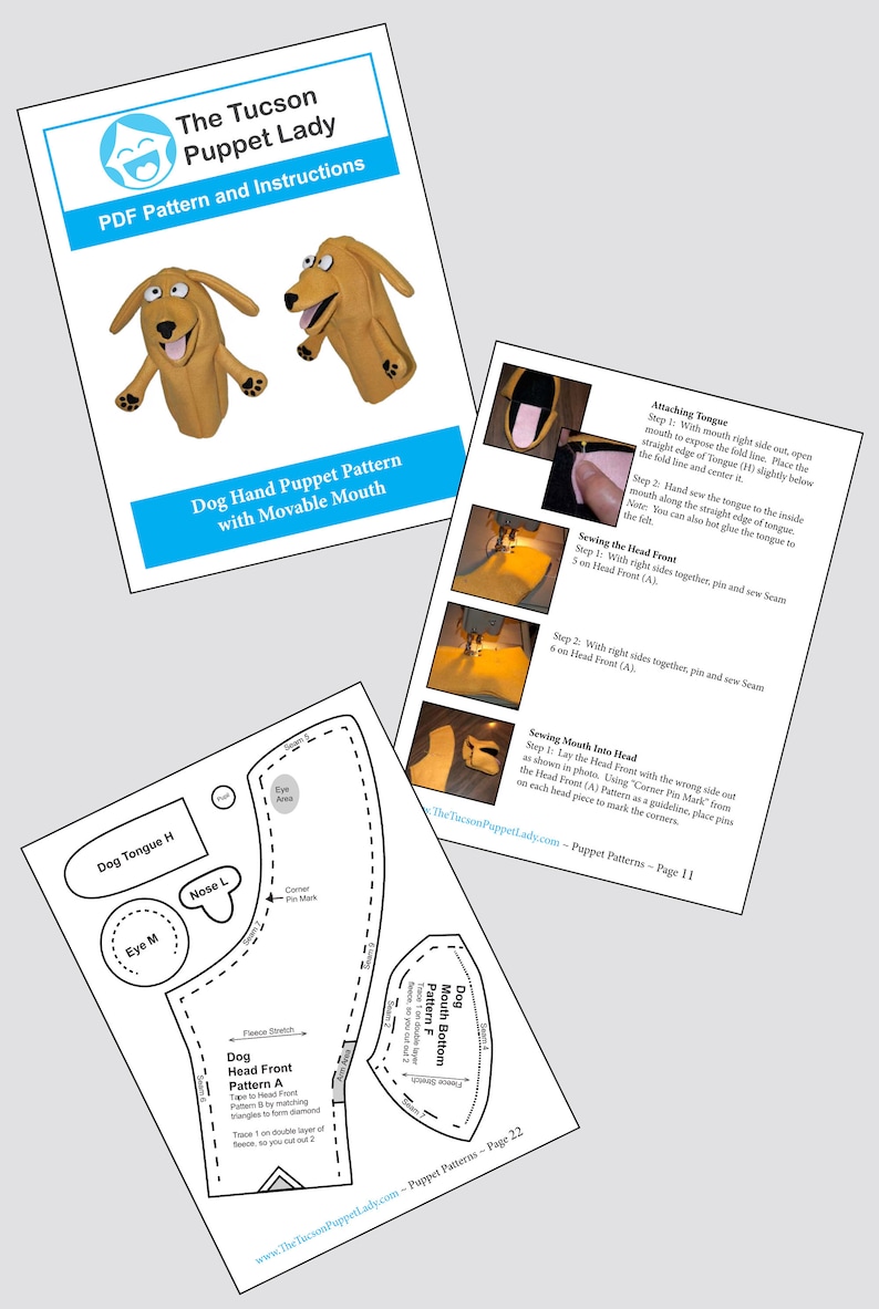 Dog Puppet Sewing Pattern - Etsy UK