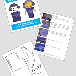 Girl Costume Pattern for Person Puppet - Etsy