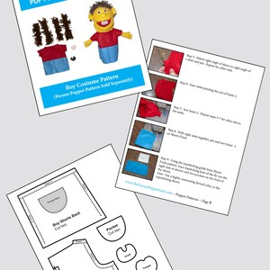 Boy Costume Pattern for Person Puppet - Etsy