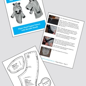 Hippo Puppet Sewing Pattern - Etsy