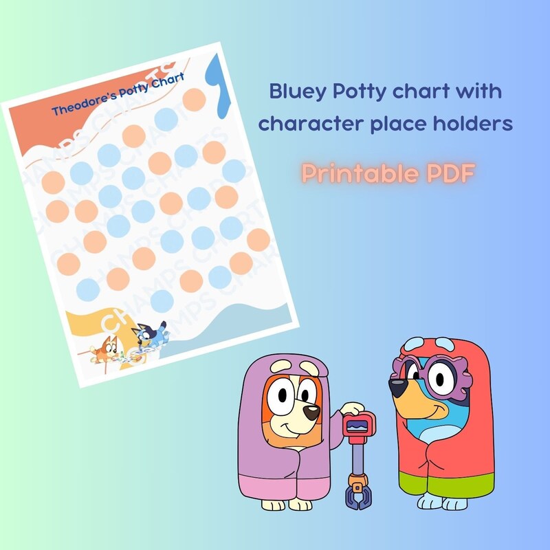 Bluey Potty Training Chart - Etsy
