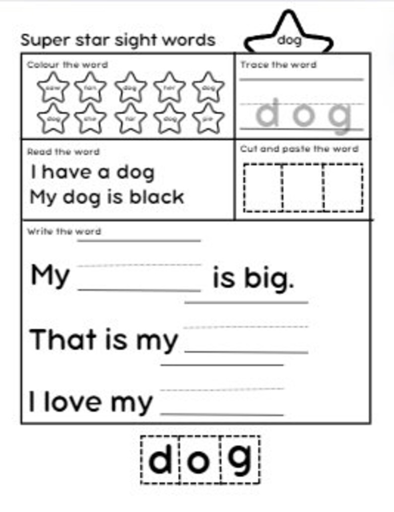 Learning Work Sheets - Grade 1 - Etsy