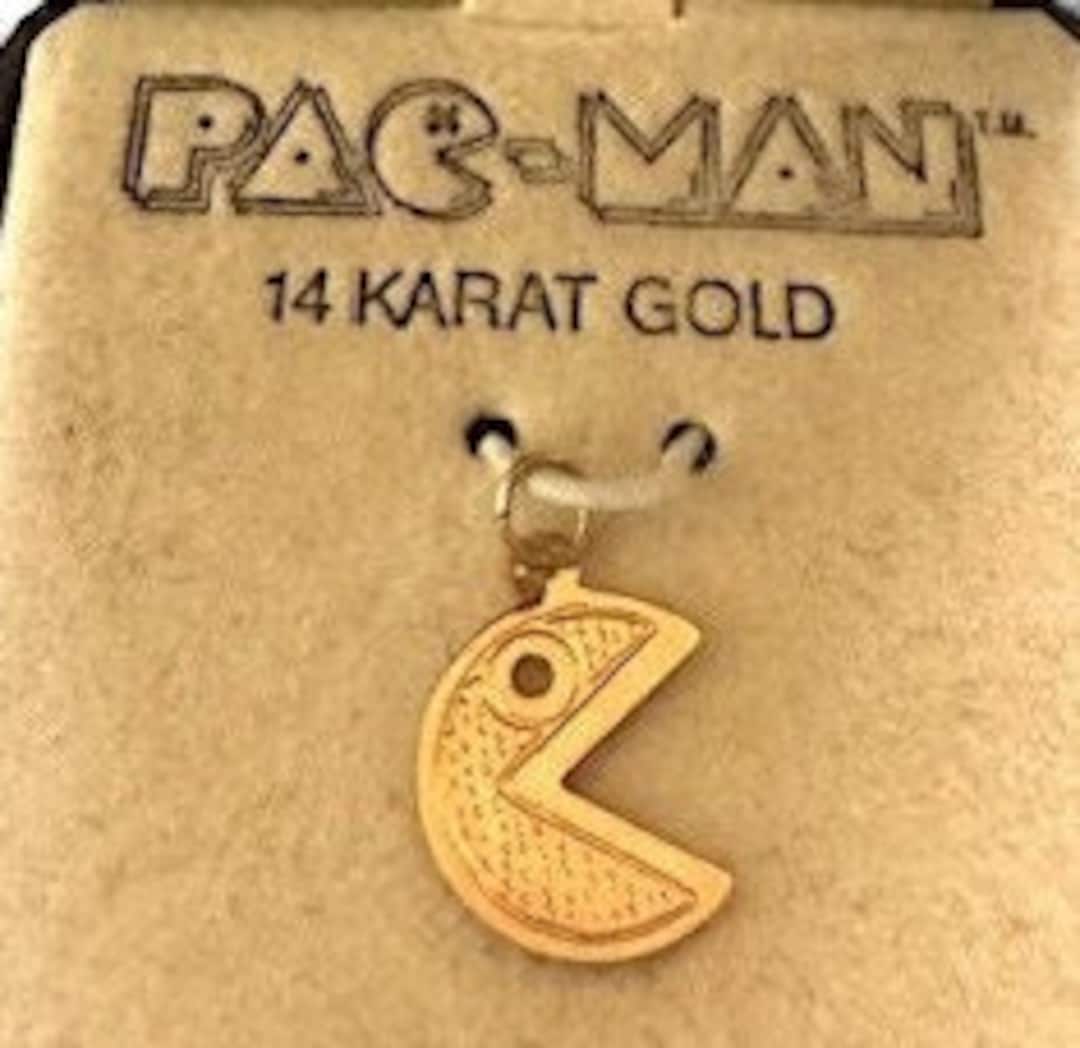 Pac-man 14k Gold Charm - Etsy