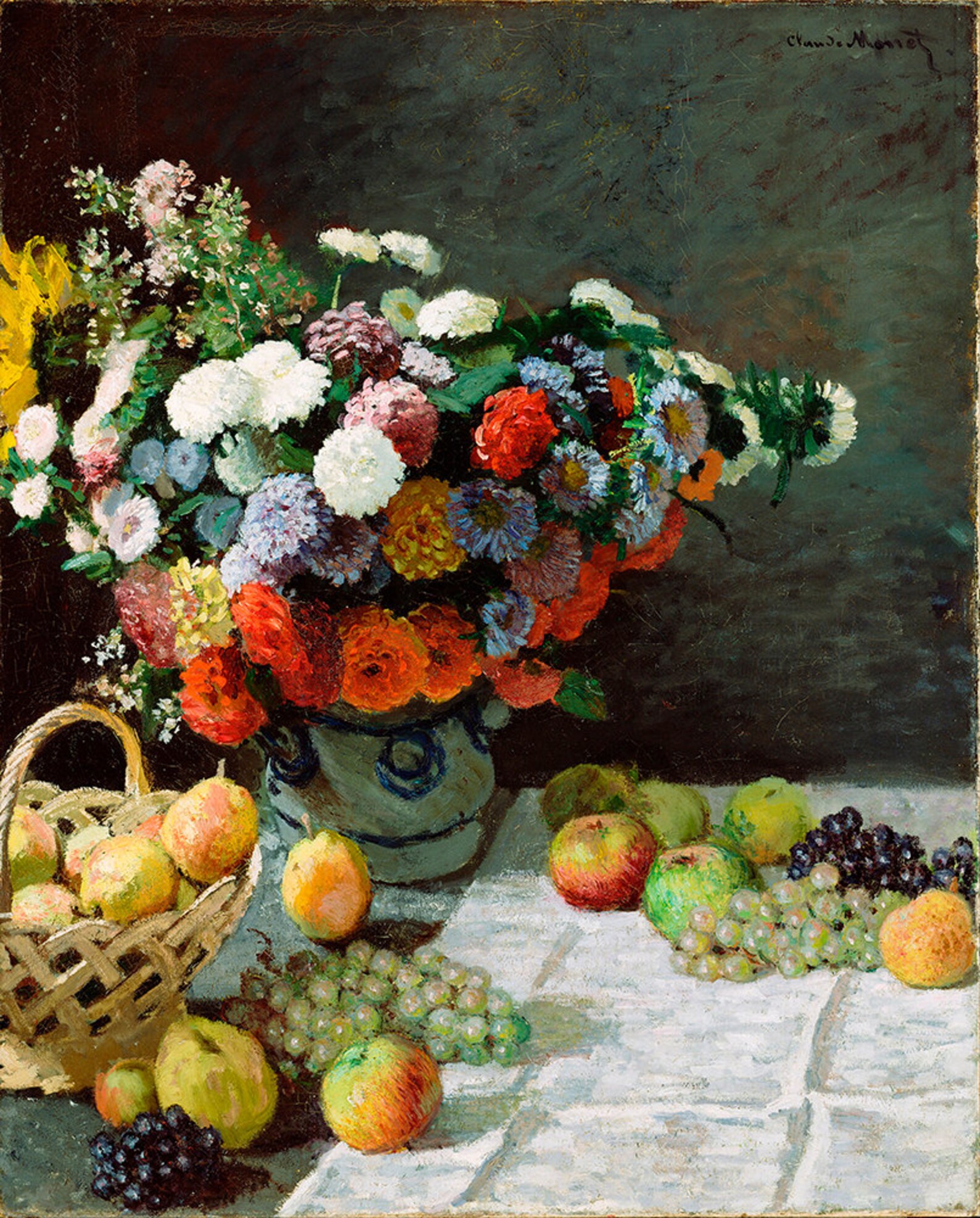Claude Monet Bodegón con flores y frutas Fine Art Glicée 1869 SKU 0078 ...