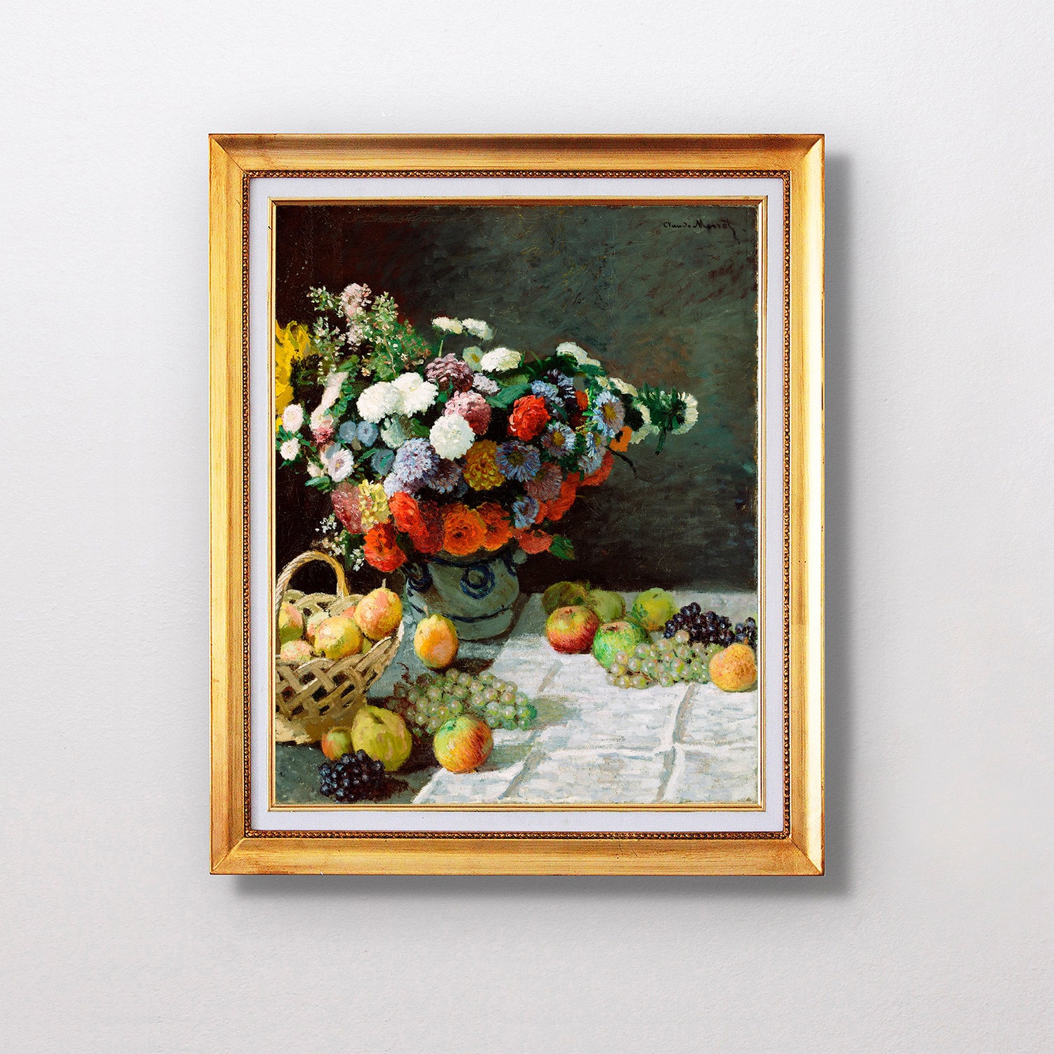 Claude Monet - Still Life With Flowers and Fruit - Fine Art Glicée ...