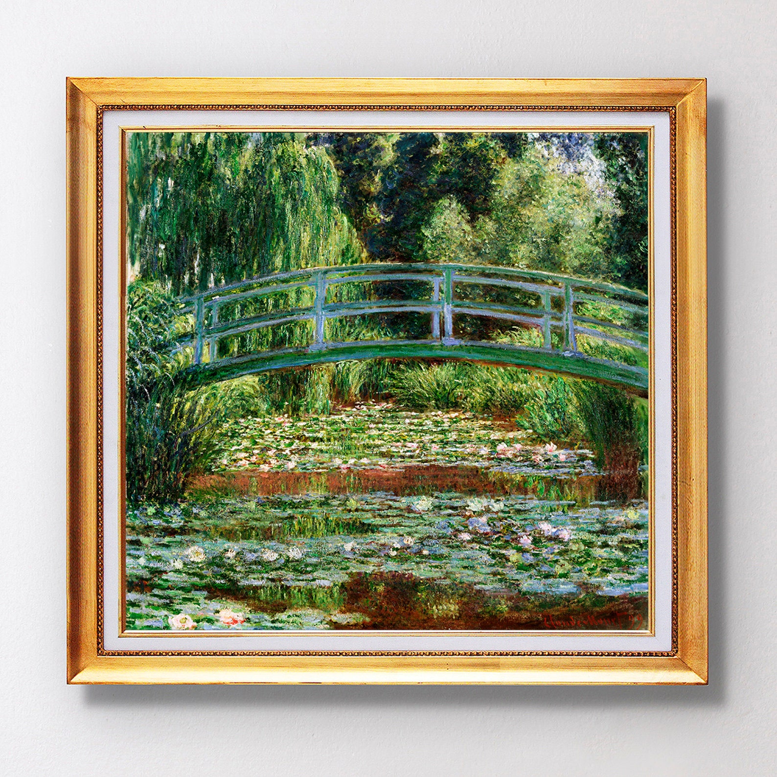 Claude Monet - the Japanese Footbridge and the Water Lily Pool, Giverny ...