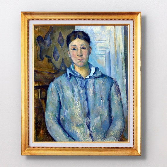 Paul Cezanne Madame Cézanne en azul 1890 Fine Art Glicée | Etsy España