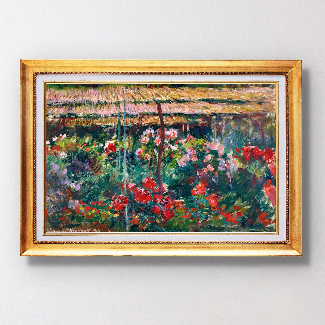 Claude Monet - Peony Garden - Fine Art Glicée - 1887 - SKU 0115 - Etsy