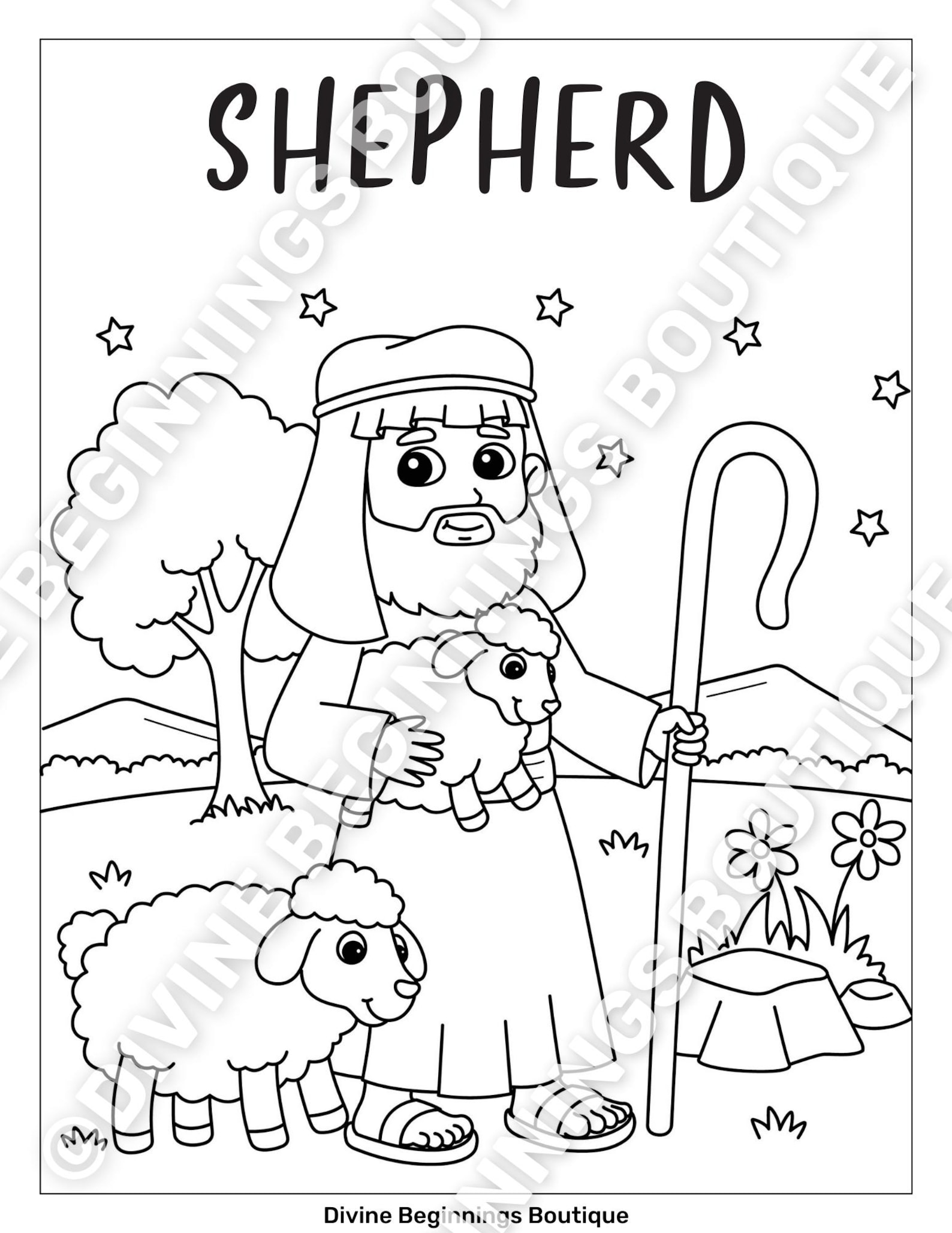 Biblical Characters Coloring Sheets 10 Faith-filled Pages downloadable ...