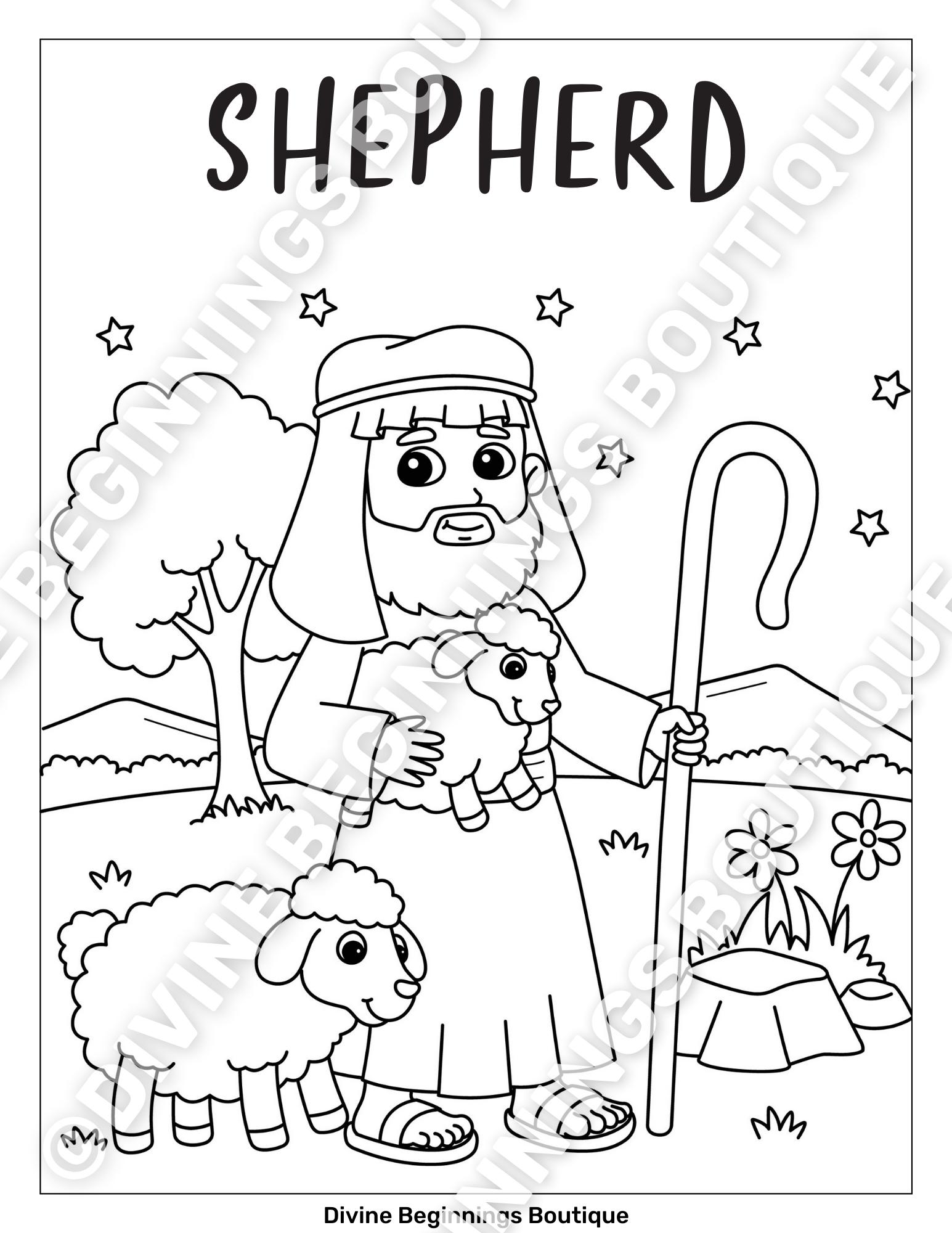 Biblical Characters Coloring Sheets 10 Faith-filled Pages downloadable ...