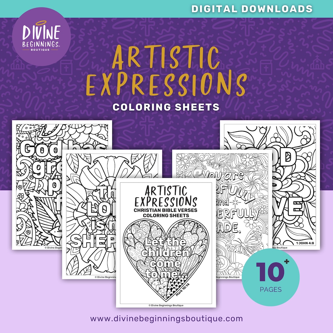 Artistic Expressions Coloring Sheets (downloadable) - Etsy