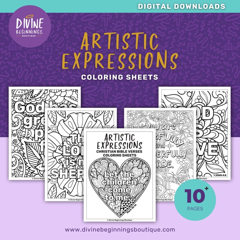 Artistic Expressions Coloring Sheets (downloadable) - Etsy
