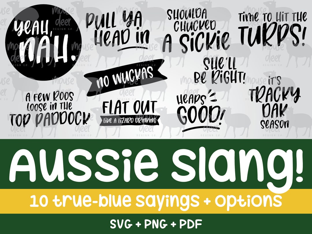 Aussie Slang SVG Pack! - Cricut SVG - Silhouette File - Cricut Files ...