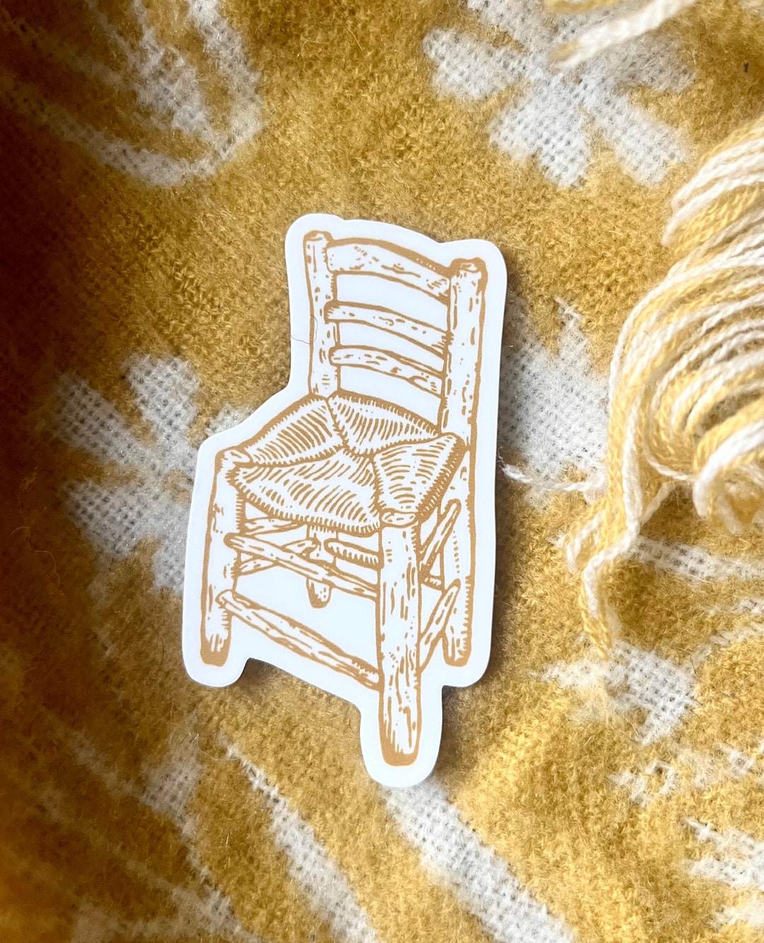 Yellow Chair Vinyl Sticker ‘to Rest and Dream’ - Etsy