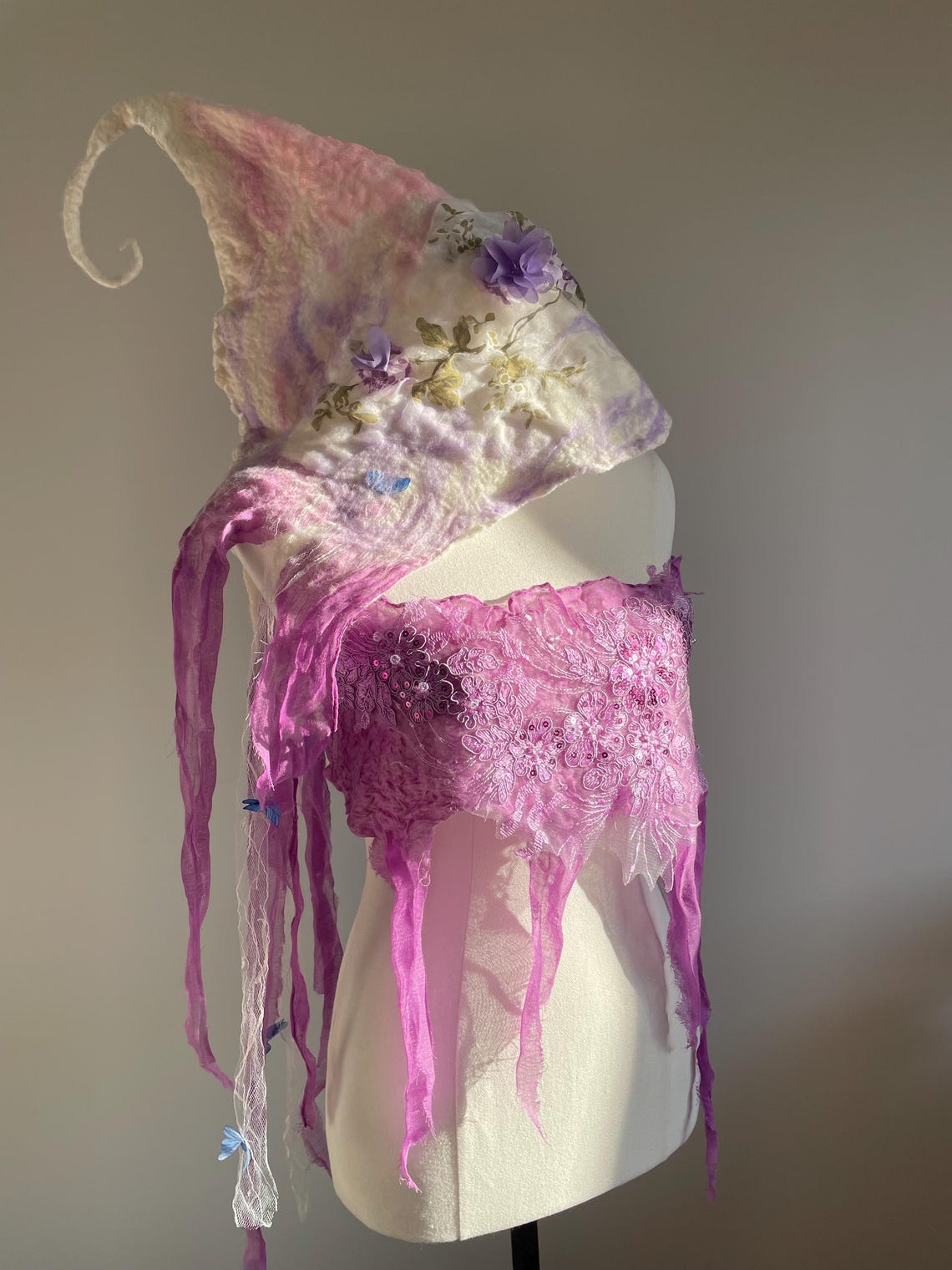 Beautiful Felted Fairytale Princess Outfit. Hat and Top Set. Made by ...