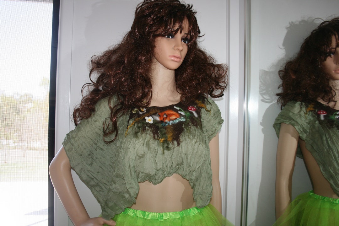 Nuno Felted Fox Poncho Top! With Needle Felted Fox and Felted Flowers ...