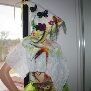 Nuno Felted Bird Poncho Top! Flying Ascending Bird, Felted Flowers ...