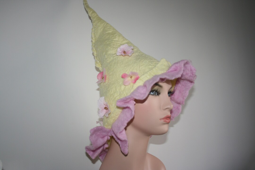 Pretty Flower Toadstool Woodland Folk Felted Fairy Hat. Magical ...