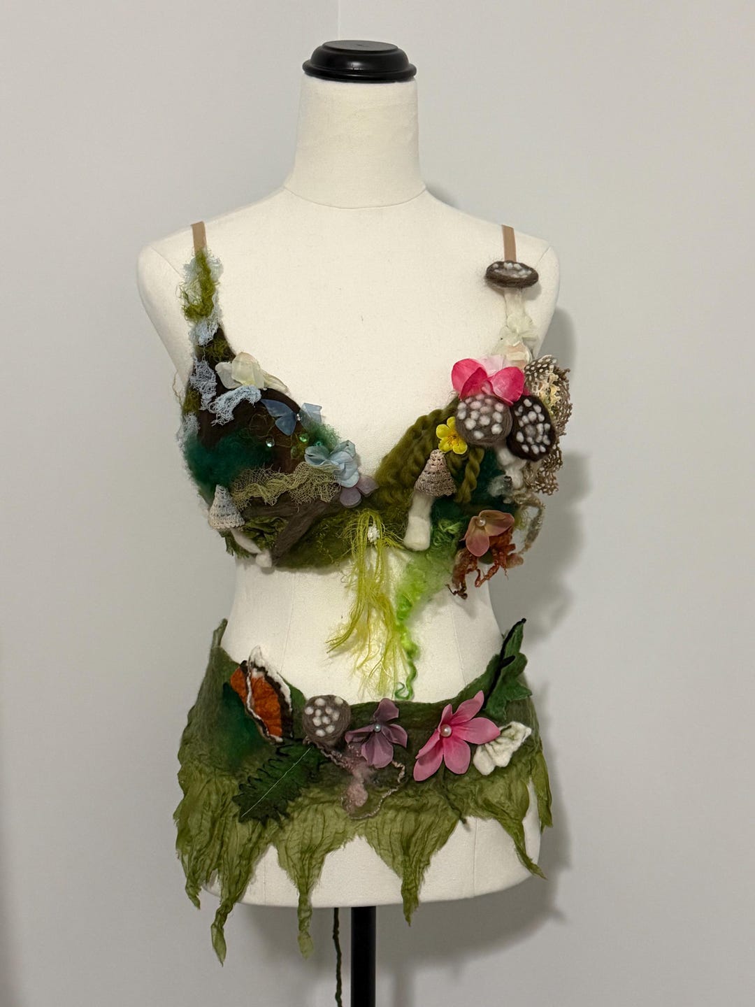 Ethereal Fungi Forest Fae Embellished Push up Bra Top Set! Forest ...