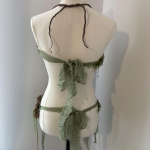 Forest Pixie Festival Ethereal Outfit! Leafy Textile Art to Wear Top ...